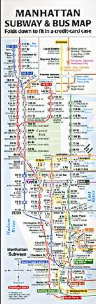 Buy map: Compact Manhattan Subway and Bus Map by Tauranac Press ...