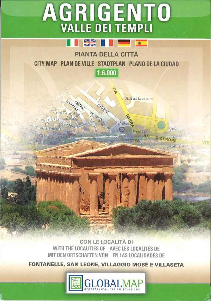 Buy map: Agrigento and the Valley of the Temples, Italy by Litografia ...