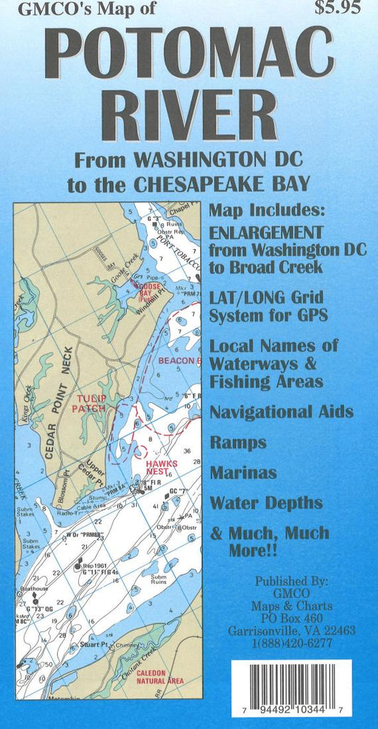 Buy map: Upper Potomac River Chart & Fishing Map – YellowMaps Map Store