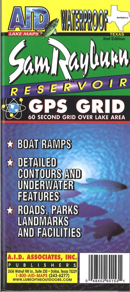 Buy map: Sam Rayburn Reservoir Fishing Map – YellowMaps Map Store