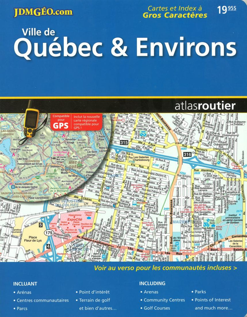 Buy map: Quebec City and Environs, Road Atlas (French/English Edition ...